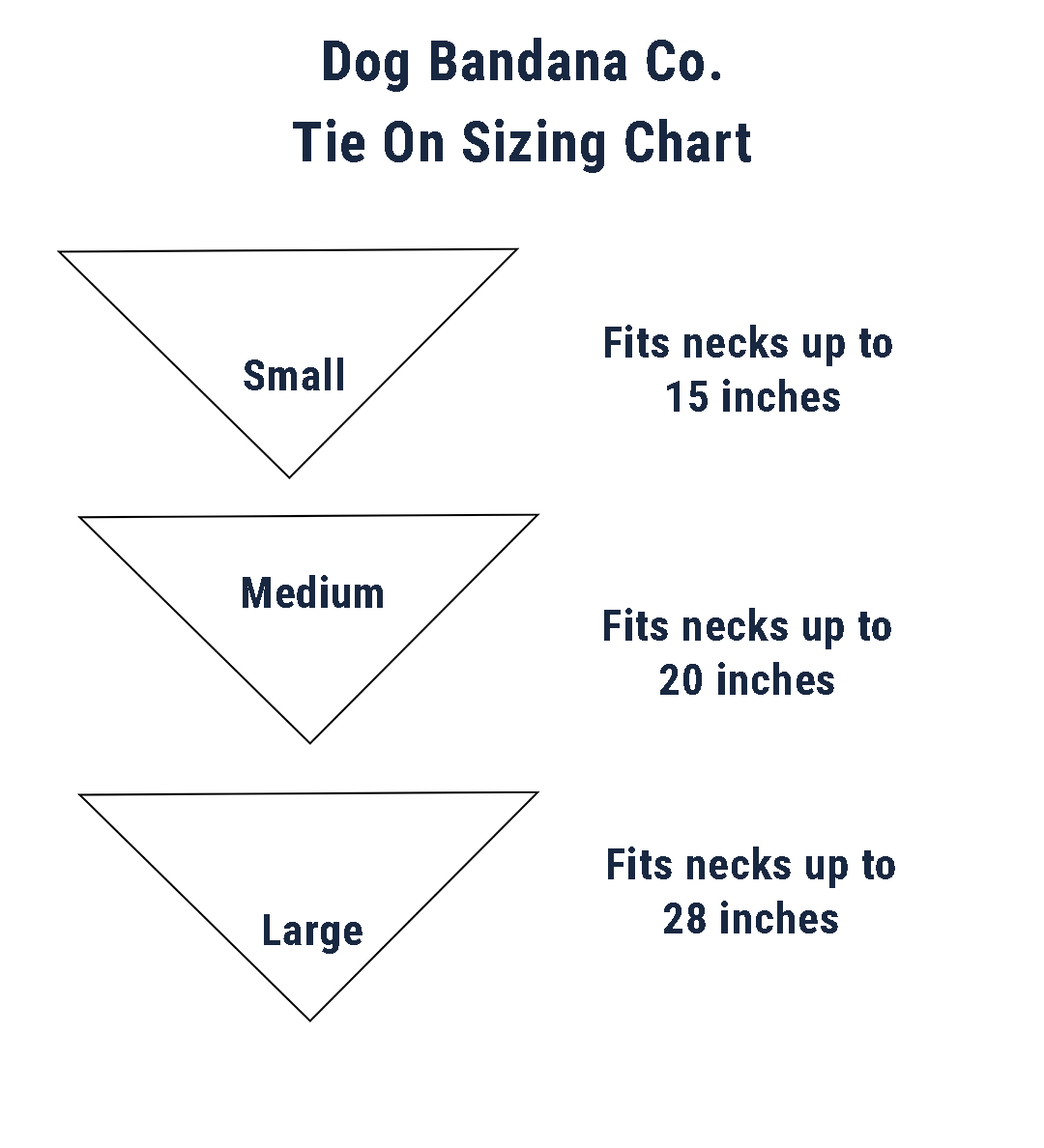 Tie On Sizing Chart – Dog Bandana Co.